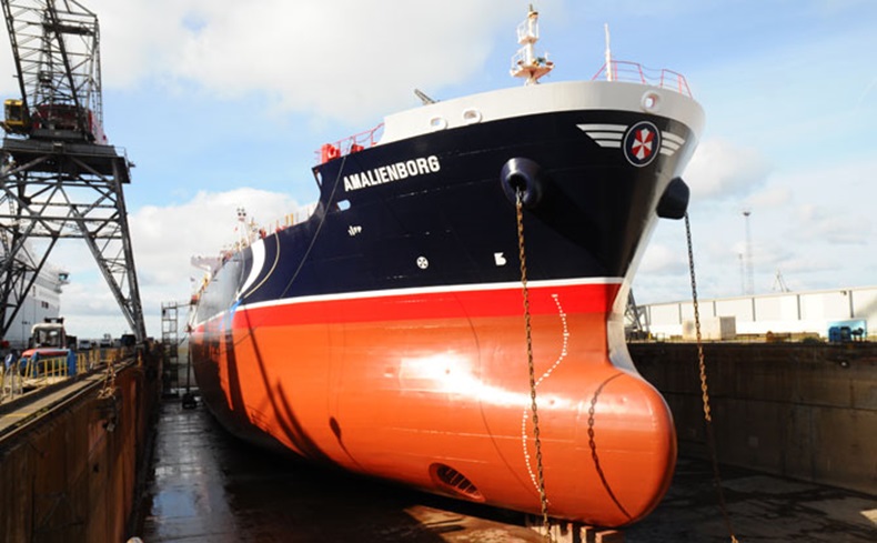 First tanker retrofitted with air lubrication system :: Lloyd's List