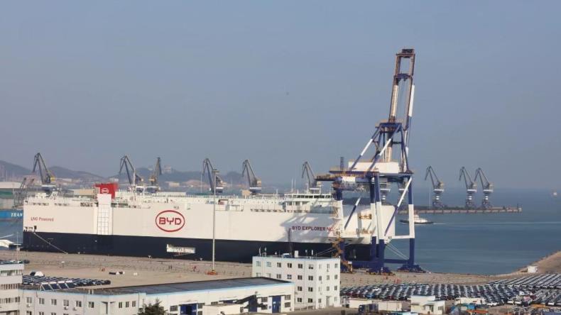 Chinese EV giant BYD begins operating chartered car carrier :: Lloyd's List