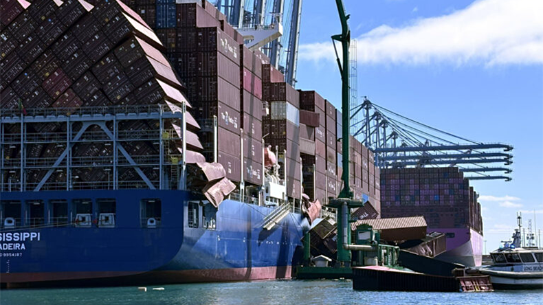 Dozens of containers fall off vessel berthed in Long Beach :: Lloyd's List